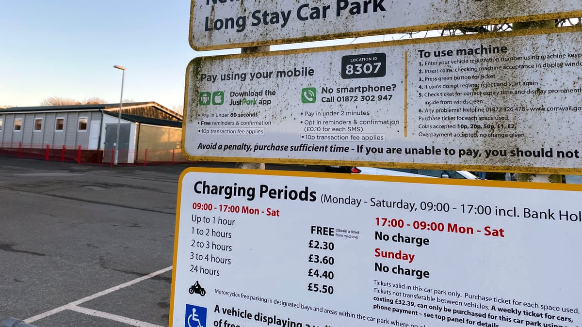 Cornwall Council revise parking charges | voicenewspapers.co.uk